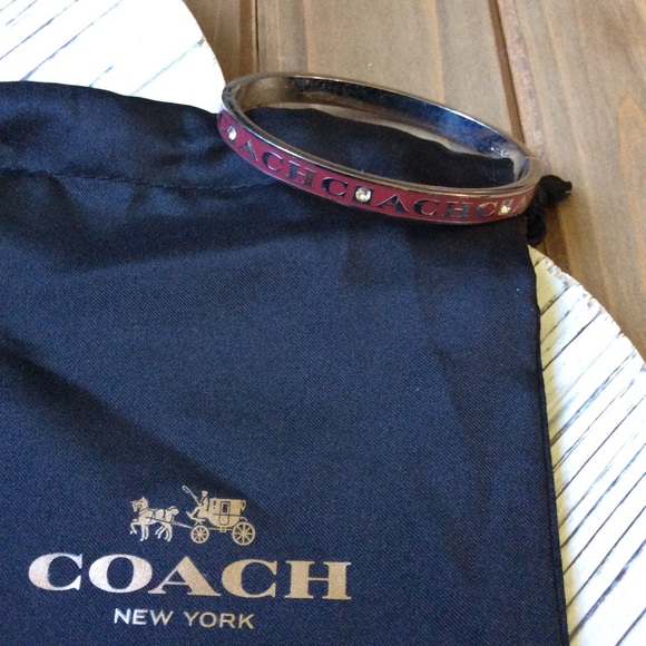 Coach | Jewelry | Coach Pave Hinged Enamel Bangle Bracelet Nwt | Poshmark